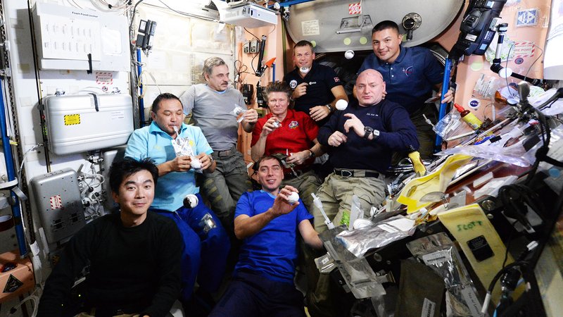 Surprise space dinner on International Space Station - Destination Space