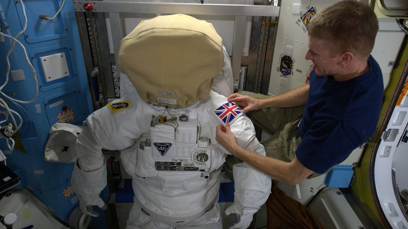Preparing the EVA suit - Destination Space